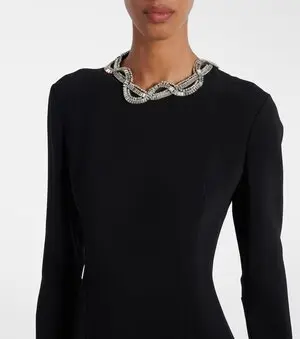 THE ROW Mitsuko Embellished Cady Midi Dress