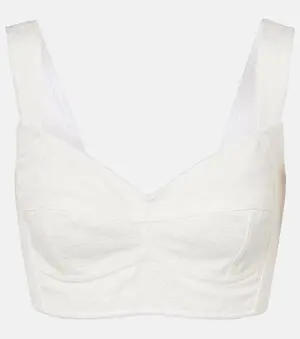 Dolce & Gabbana Scalloped Bra Top - White