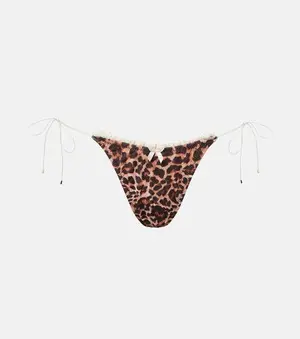 BANANHOT Flora Leopard-print Bikini Bottom - Brown