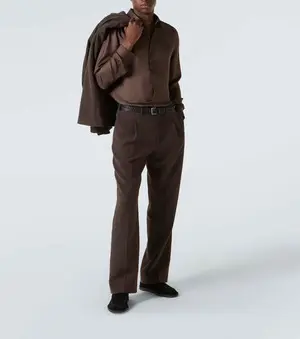 Dolce & Gabbana Silk Twill Dress Shirt - Brown