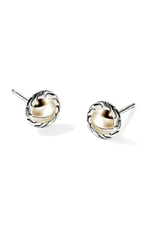 John Hardy Jh Essential Stud Earrings - Silver/gold