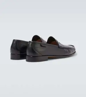TOM FORD York Leather Penny Loafers