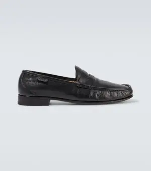 TOM FORD York Leather Penny Loafers