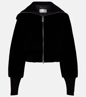 Victoria Beckham Shearling Bomber Jacket - Black