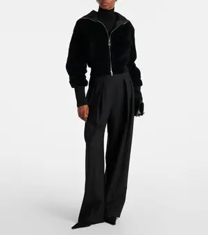 Victoria Beckham Shearling Bomber Jacket