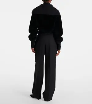 Victoria Beckham Shearling Bomber Jacket