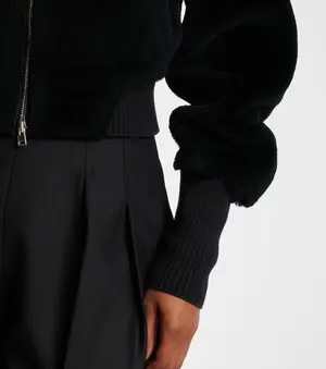Victoria Beckham Shearling Bomber Jacket