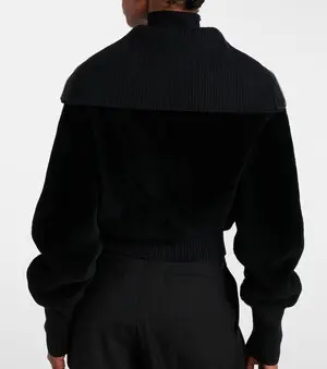 Victoria Beckham Shearling Bomber Jacket