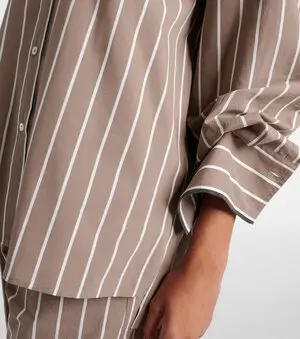 Brunello Cucinelli Monili Striped Shirt