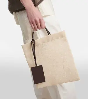 THE ROW Barn Mini Leather-trimmed Tote Bag