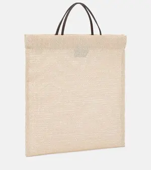 THE ROW Barn Mini Leather-trimmed Tote Bag