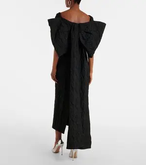 Erdem Embroidered Cloqué Jacquard Gown