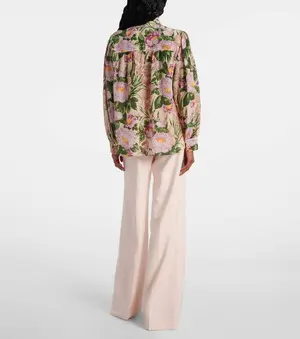 Chloé Tie-neck Silk Crêpe De Chine Blouse - Multicoloured