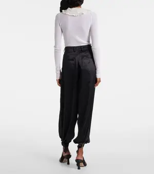 Chloé High-rise Silk Satin Cargo Pants