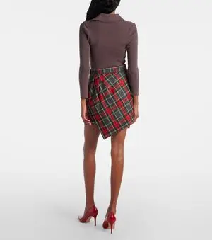 VIVIENNE WESTWOOD Infinity Plaid Virgin Wool Miniskirt