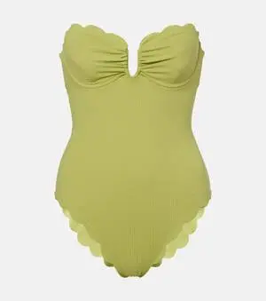 Marysia Lisbon Scalloped Swimsuit - Green