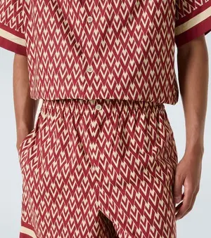 Valentino Garavani Toute La V Cotton Poplin Bermuda Shorts