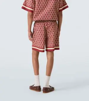 Valentino Garavani Toute La V Cotton Poplin Bermuda Shorts