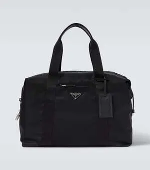 Prada Re-nylon Leather-trimmed Duffle Bag - Black