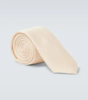 Dolce & Gabbana Silk Twill Neck Tie - Beige