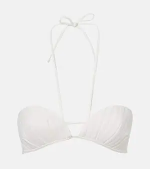 ADRIANA DEGREAS Coquille De Mer Halterneck Bikini - White