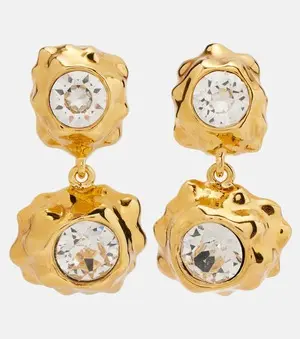 Oscar De La Renta Embellished Drop Earrings - Gold