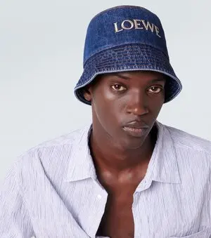 Loewe Logo Denim Bucket Hat