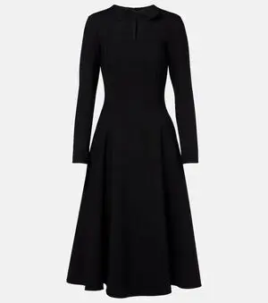 Oscar De La Renta Cutout Wool-blend Cocktail Dress - Black