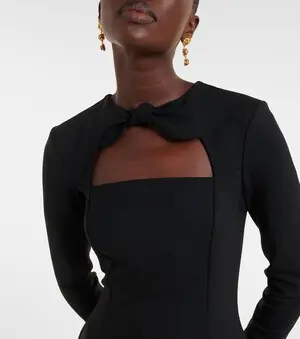Oscar De La Renta Cutout Wool-blend Midi Dress