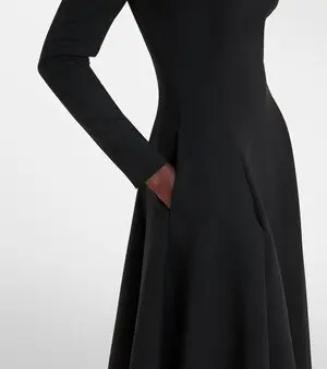 Oscar De La Renta Cutout Wool-blend Midi Dress