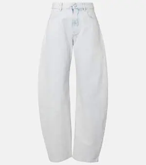 Alaïa Low-rise Barrel-leg Jeans - Blue