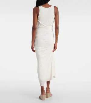 Alaïa Gathered Maxi Dress - White