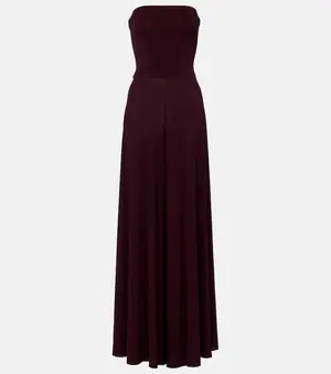 Alaïa Jersey Jumpsuit - Burgundy
