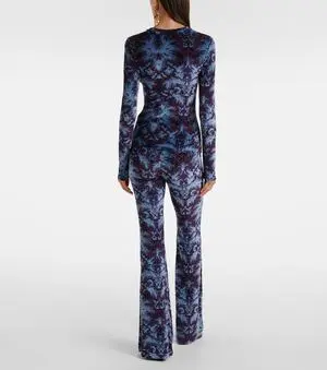 Etro Printed Jersey Top - Blue