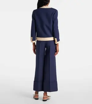 Valentino Garavani Embroidered Wool And Silk Jacket