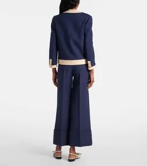 Valentino Garavani Embroidered Wool And Silk Jacket