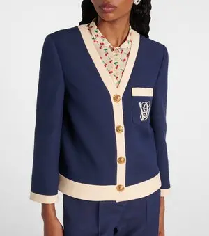 Valentino Garavani Embroidered Wool And Silk Jacket