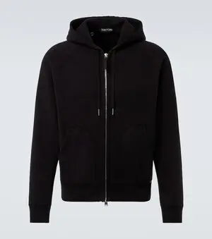 TOM FORD Cotton Jersey Zip-up Hoodie - Black