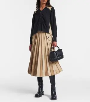 Sacai Cotton-blend Gabardine Cardigan