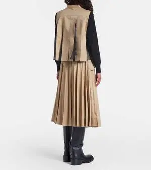 Sacai Cotton-blend Gabardine Cardigan