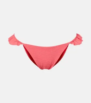 Marysia Seraphine Ruffled Bikini Bottoms - Red