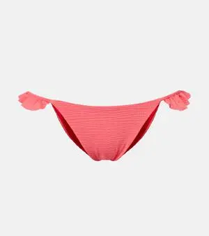 Marysia Seraphine Ruffled Bikini Bottoms - Red