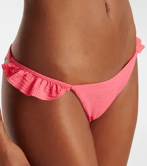 Marysia Seraphine Ruffled Bikini Bottoms - Red