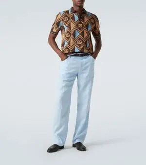 Dolce & Gabbana Dg Jacquard Cotton Piqué Polo Shirt - Multicoloured