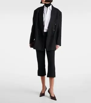 Victoria Beckham Cropped Logo Capri Pants
