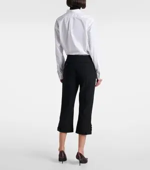 Victoria Beckham Cropped Logo Capri Pants