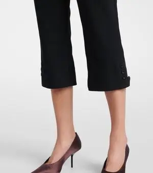 Victoria Beckham Cropped Logo Capri Pants
