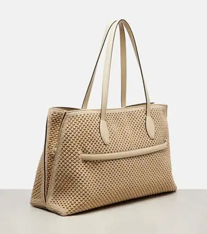 TOTEME Lounge Leather-trimmed Tote Bag