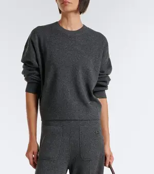 Victoria Beckham Wool Cashmere Sweater - Grey