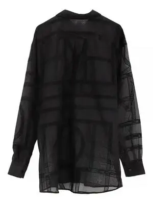 TOTEME Geometric-embroidered Shirt - Black